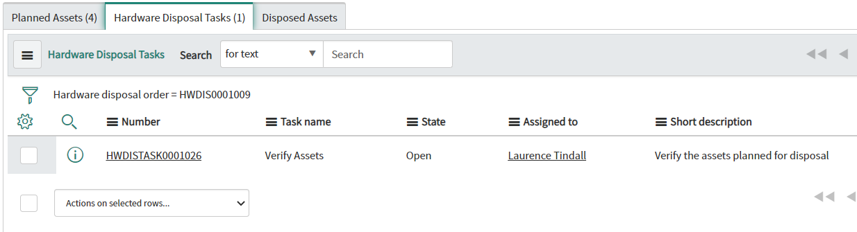 Hardware Asset Disposal Orders in ServiceNow