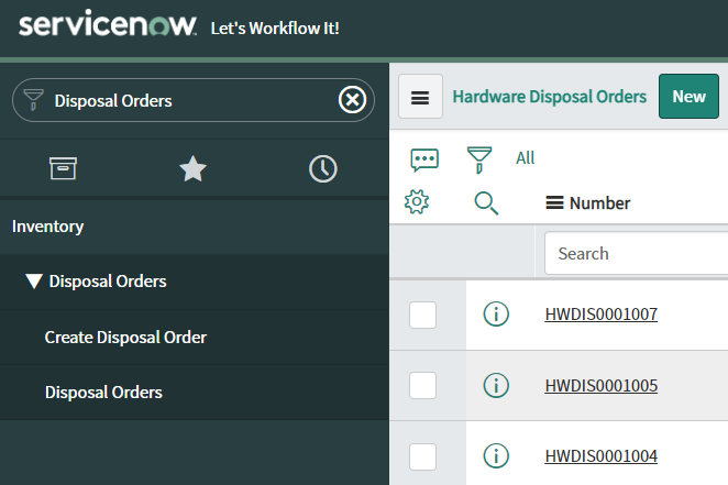 Hardware Asset Disposal Orders in ServiceNow