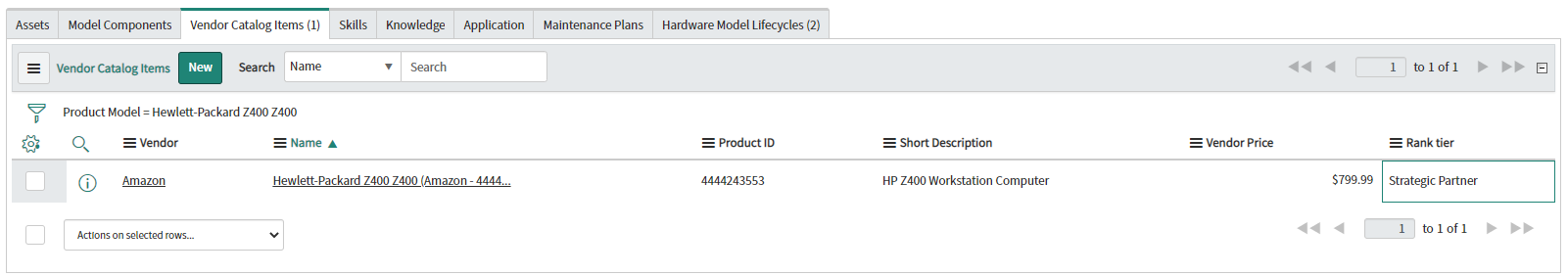 Vendor Catalog Items Module in ServiceNow