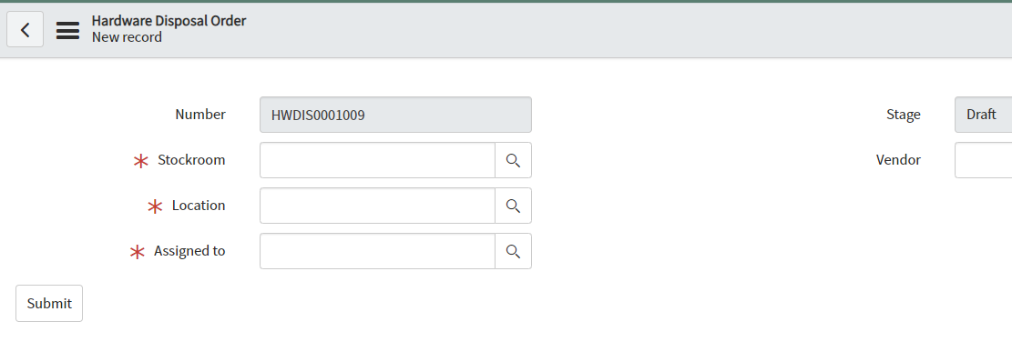 Hardware Asset Disposal Orders in ServiceNow